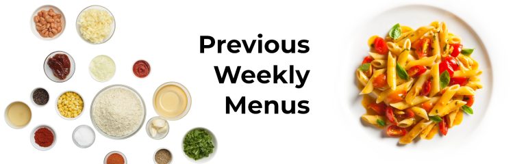 Previous Weekly Menus - CIA Foodies